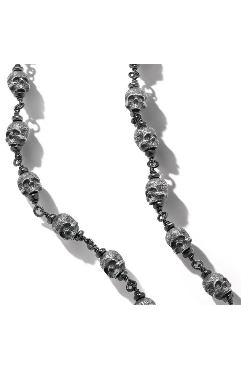 David Yurman Memento Mori Skull Rosary Necklace in Sterling Silver ...