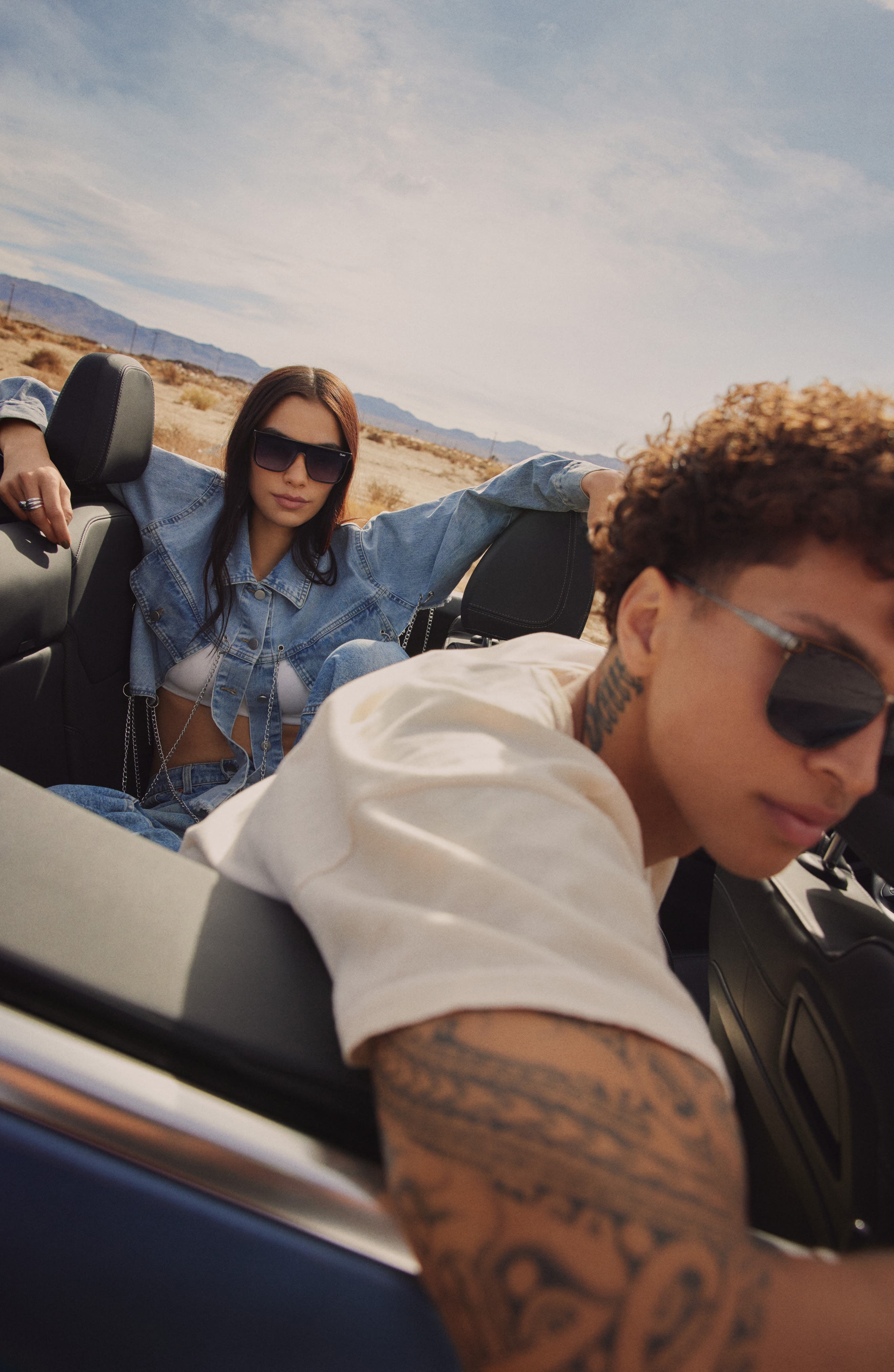 QUAY Big Time Remixed 46mm Gradient Square Sunglasses | Nordstrom