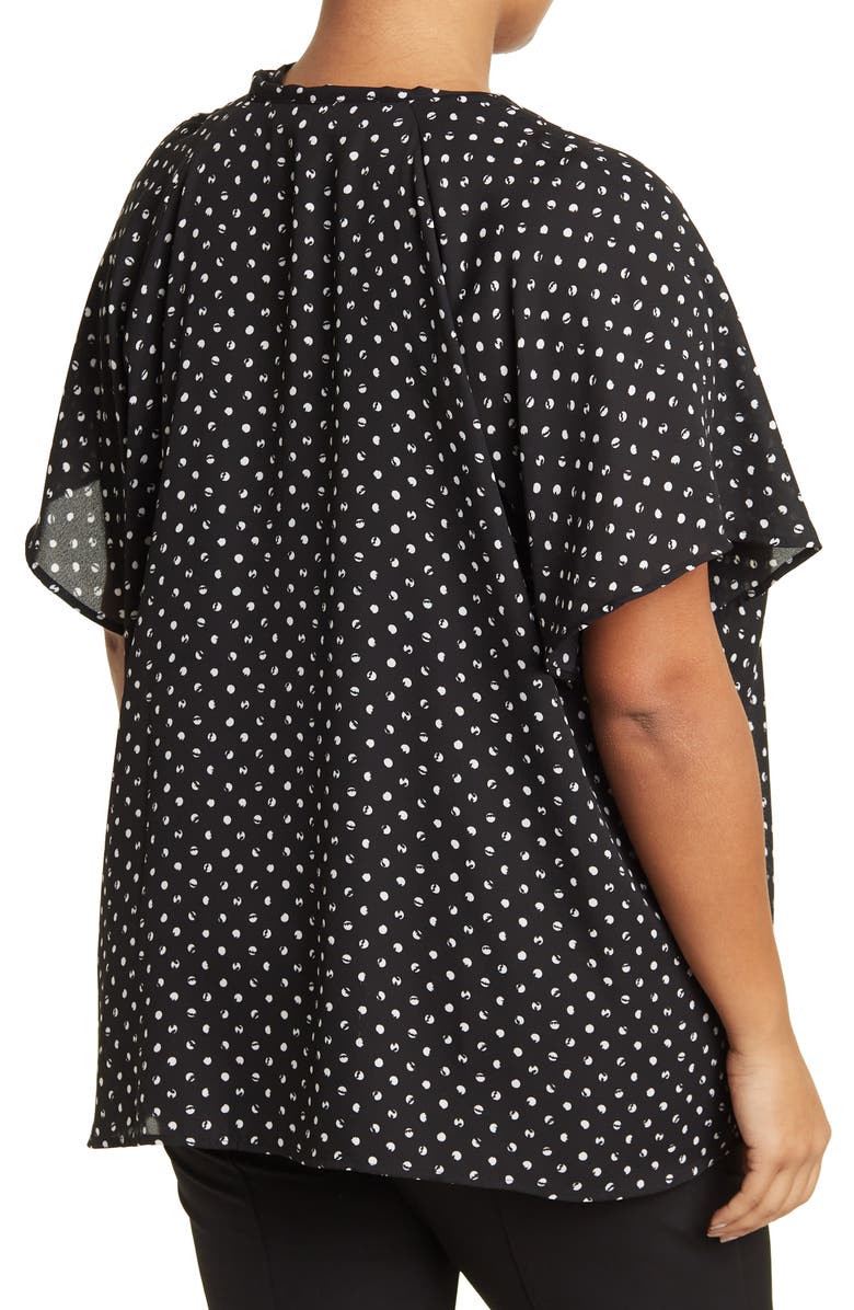 Pleione Short Sleeve Tie Neck Blouse | Nordstromrack
