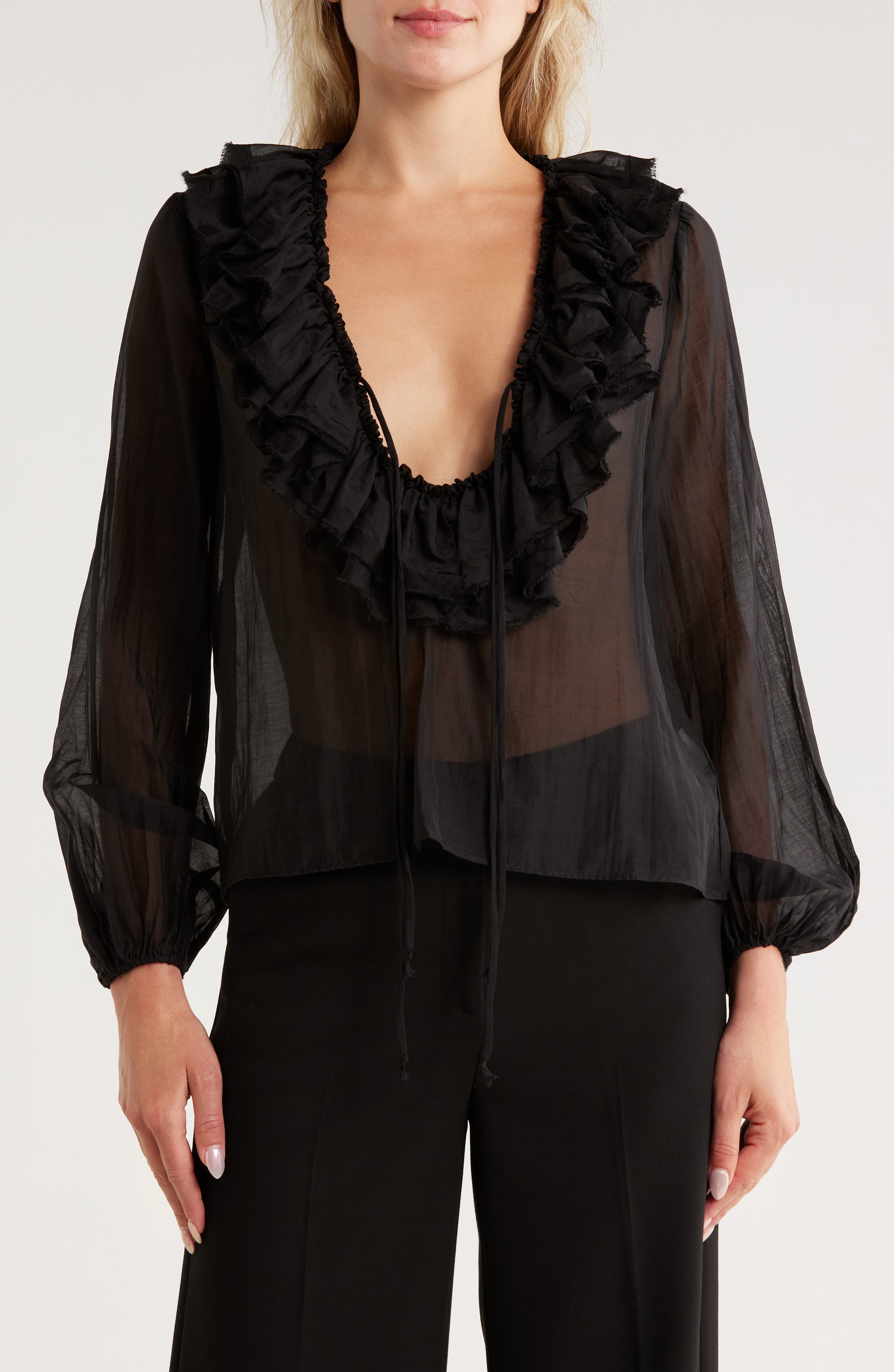 JASON WU Ruffle Long Sleeve Top | Nordstromrack