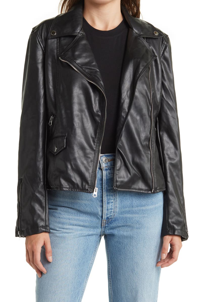 French Connection Moto Faux Leather Jacket | Nordstromrack