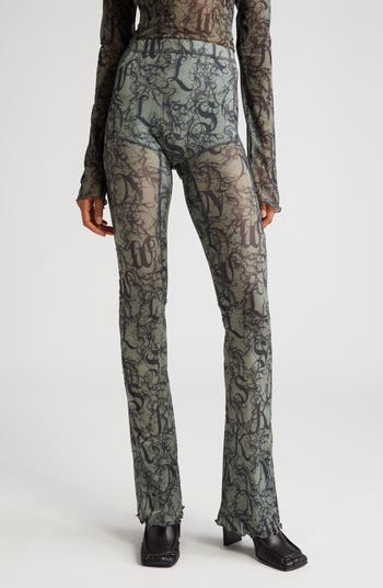 Knwls Logo Print Mesh Leggings | Nordstrom