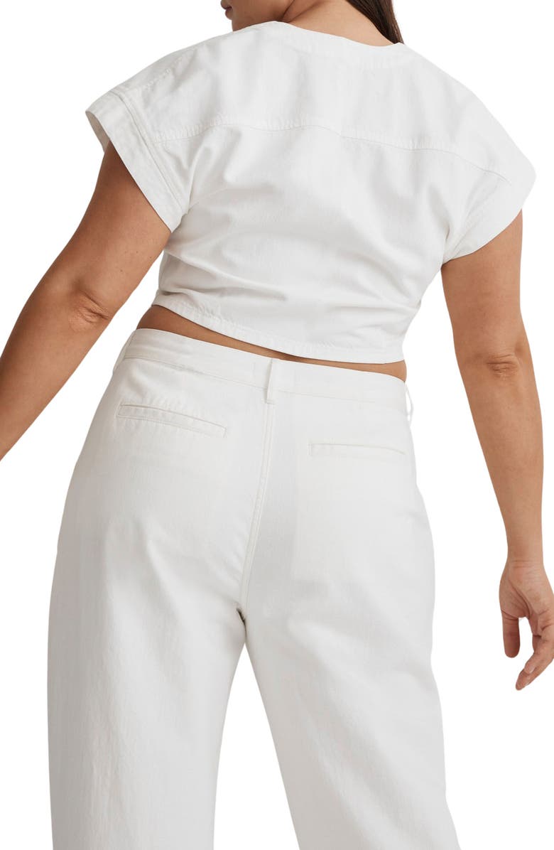 Madewell Cap Sleeve Denim Crop Top | Nordstromrack