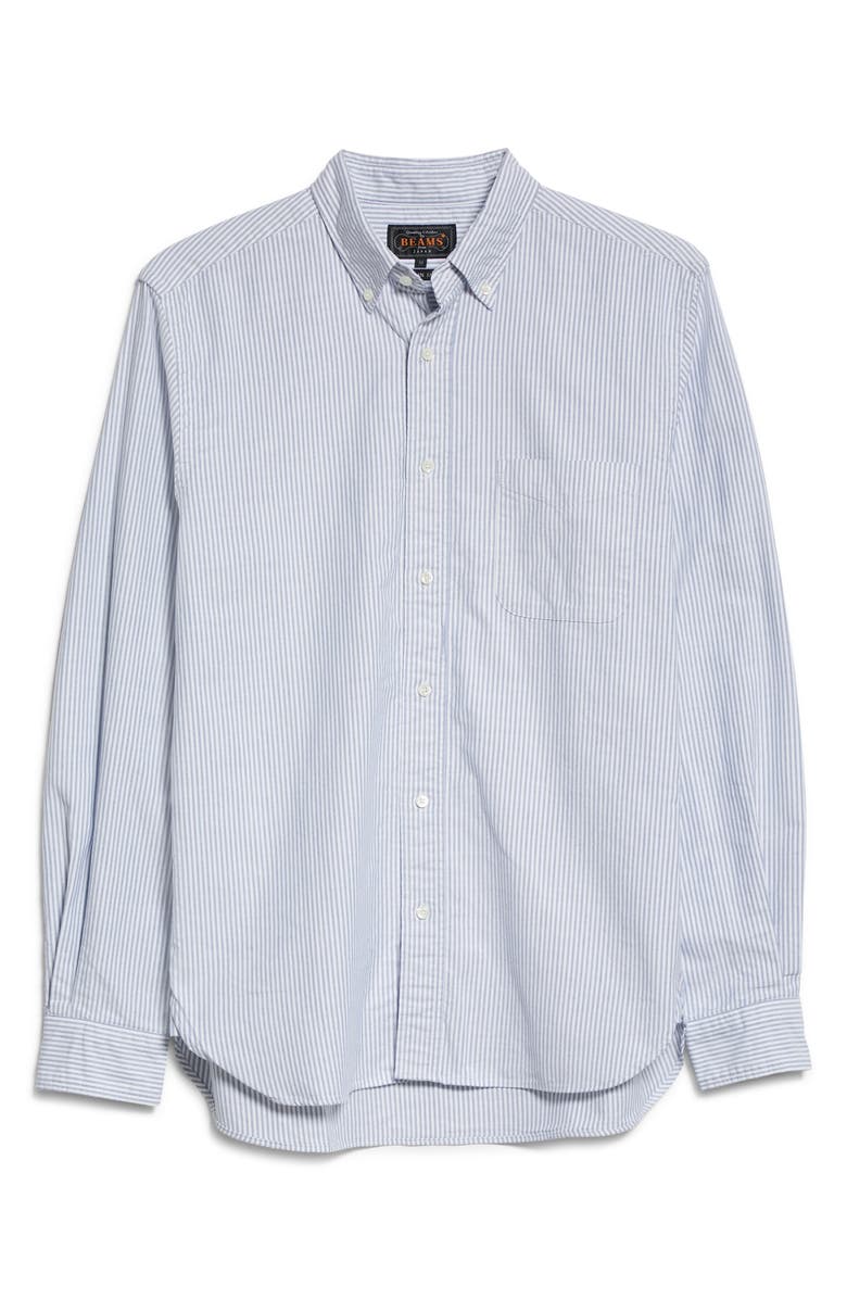 BEAMS Plus Candy Stripe Oxford Button-Down Shirt | Nordstrom