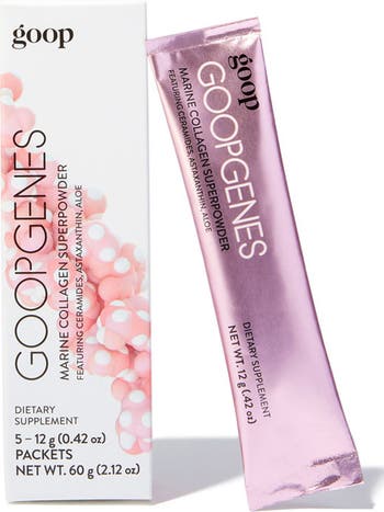 GOOP Goop Genes Marine Collagen Superpowder 5-Pack Dietary Supplement ...