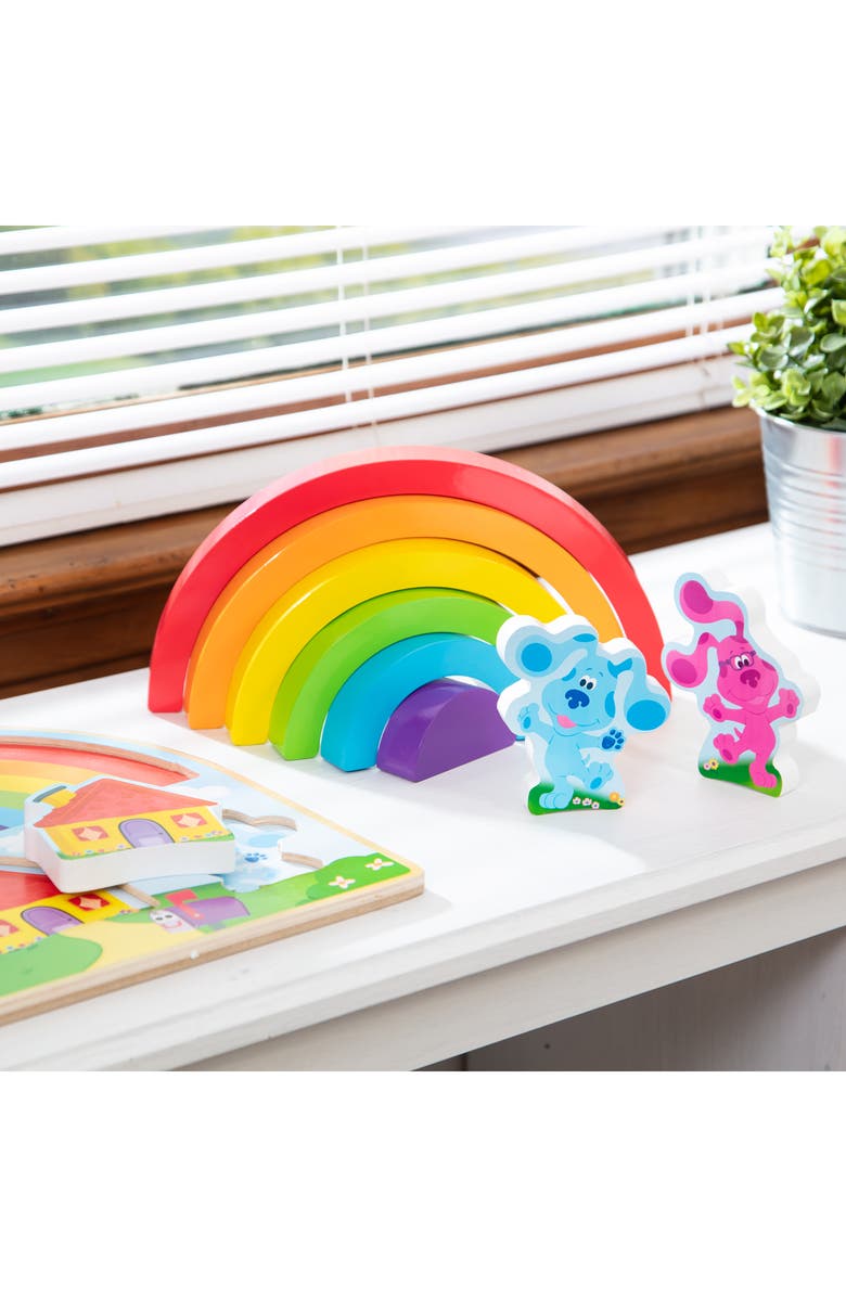 Melissa & Doug Blue's Clues & You! 9-Piece Wooden Rainbow Stacker ...