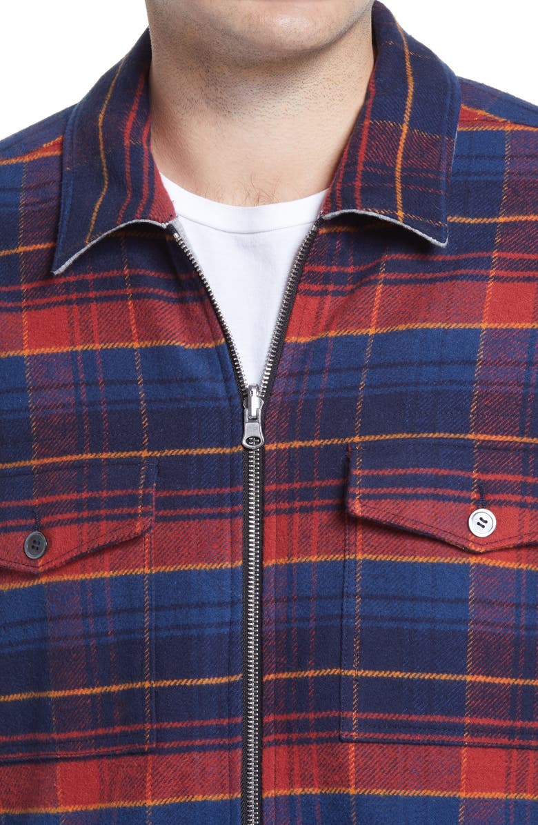 BLANKNYC Five O'Clock Shadow Slim Fit Plaid Reversible Shirt Jacket ...