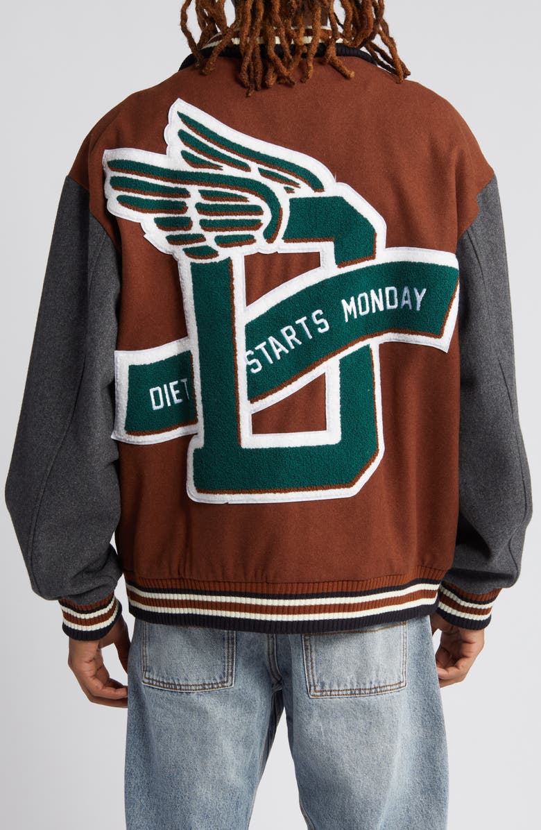 DIET STARTS MONDAY Wings Wool Blend Varsity Jacket | Nordstrom