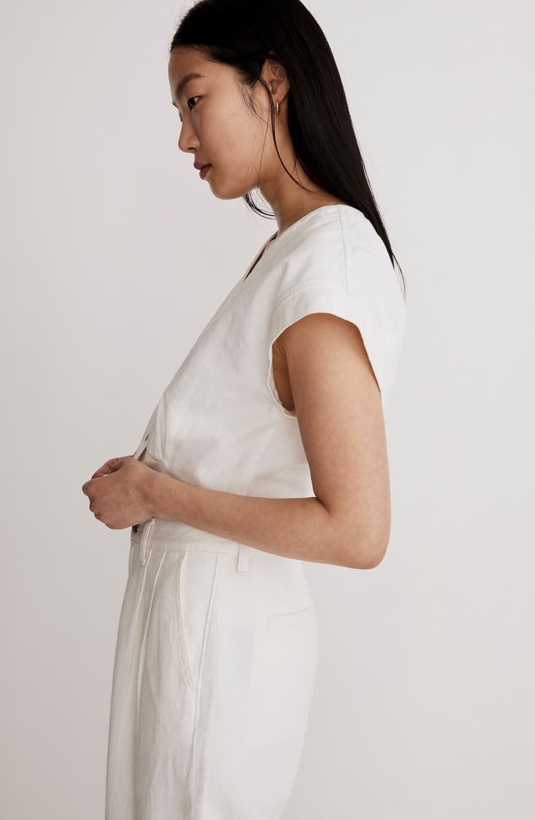 Madewell Cap Sleeve Denim Crop Top | Nordstromrack