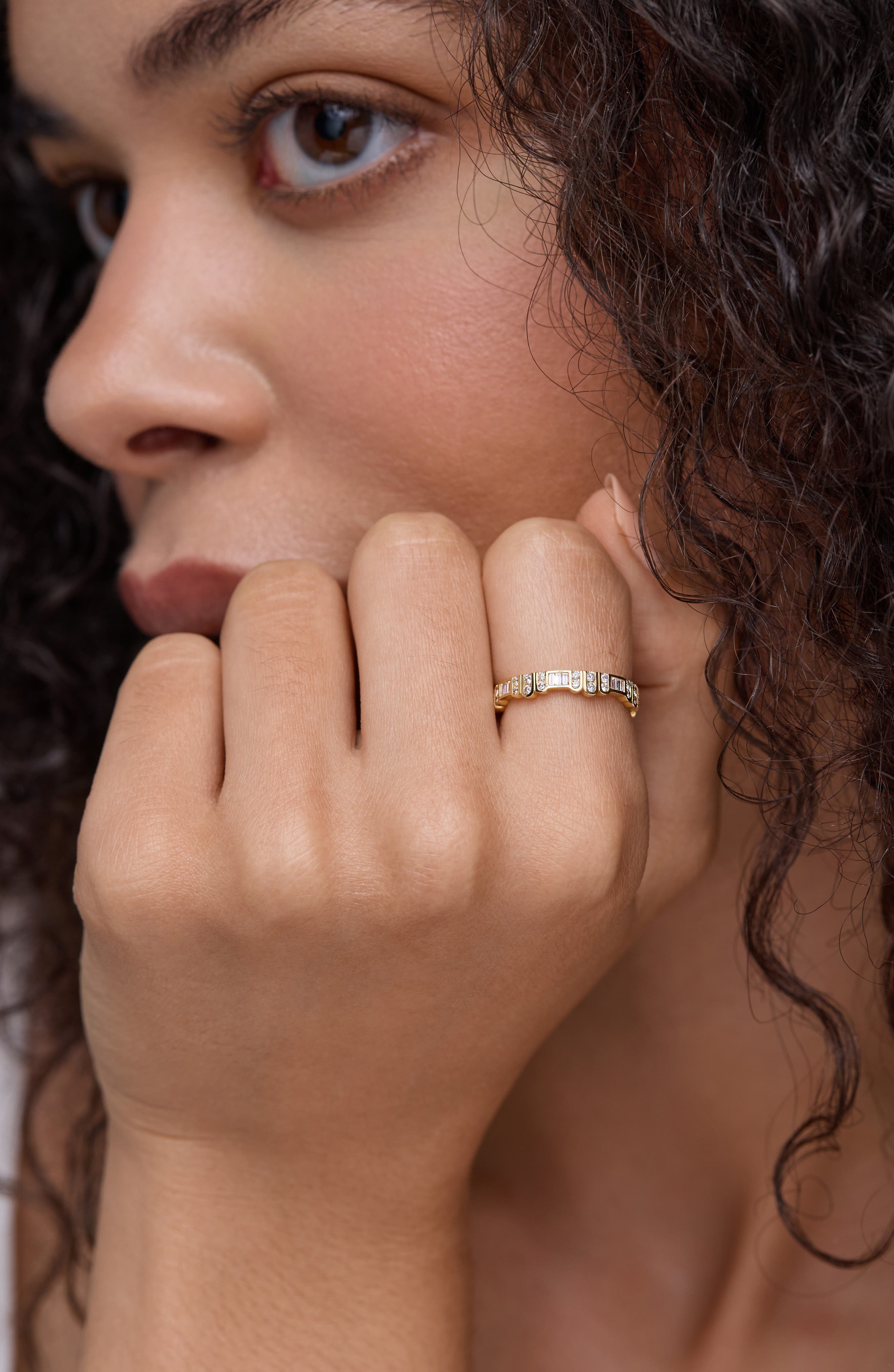 Bony Levy Florentine 18K Gold Stackable Diamond Ring | Nordstrom