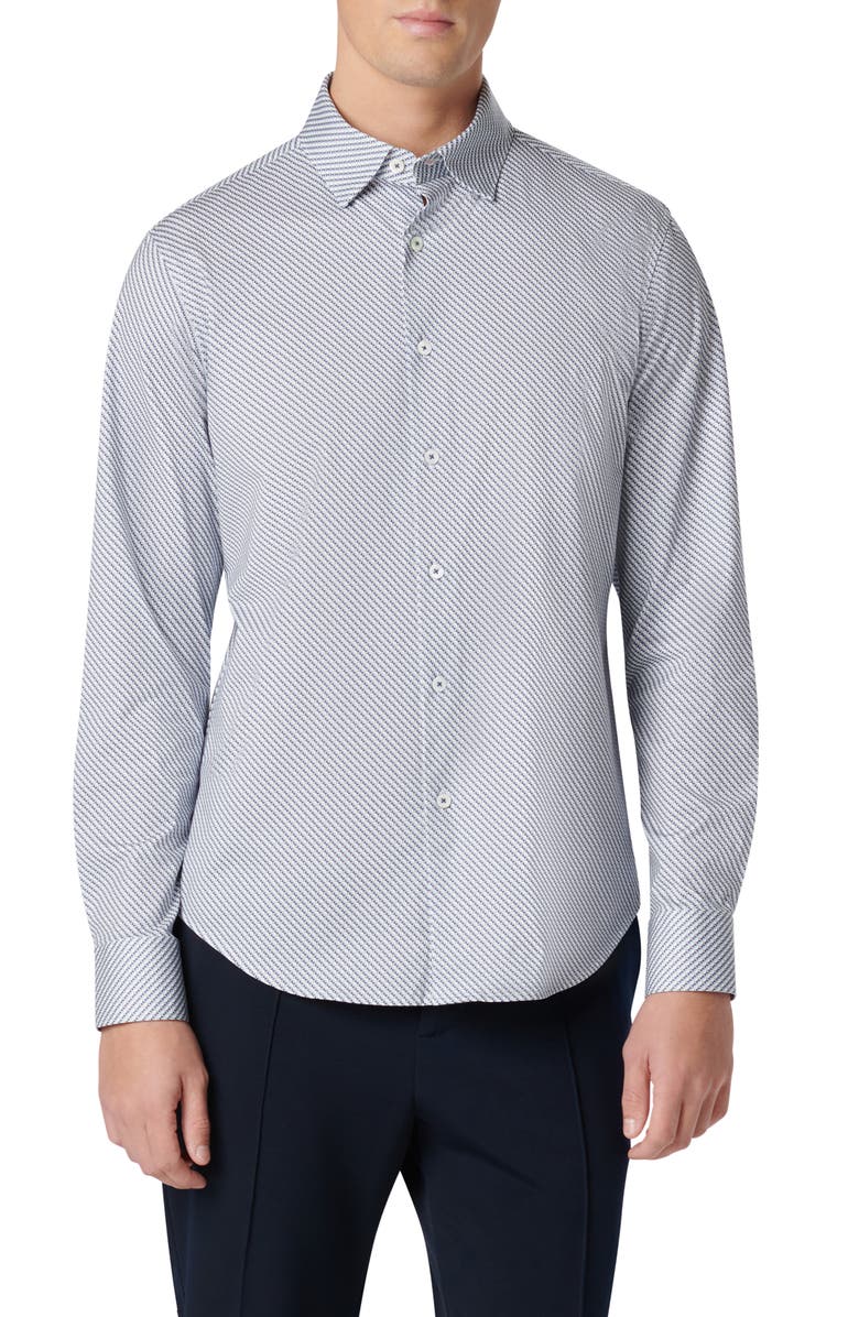 Bugatchi James OoohCotton® Geo Print Button-Up Shirt | Nordstromrack