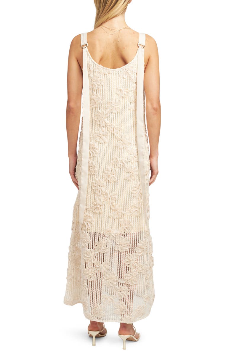 Reese Floral Applique Open Stitch Maxi Dress