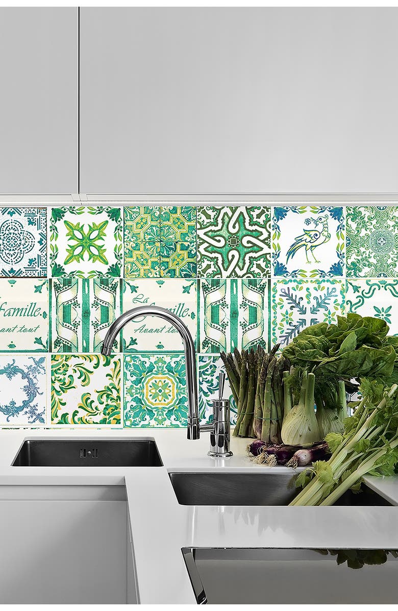 WALPLUS French Quote Vintage Green Tile Wall Sticker | Nordstromrack