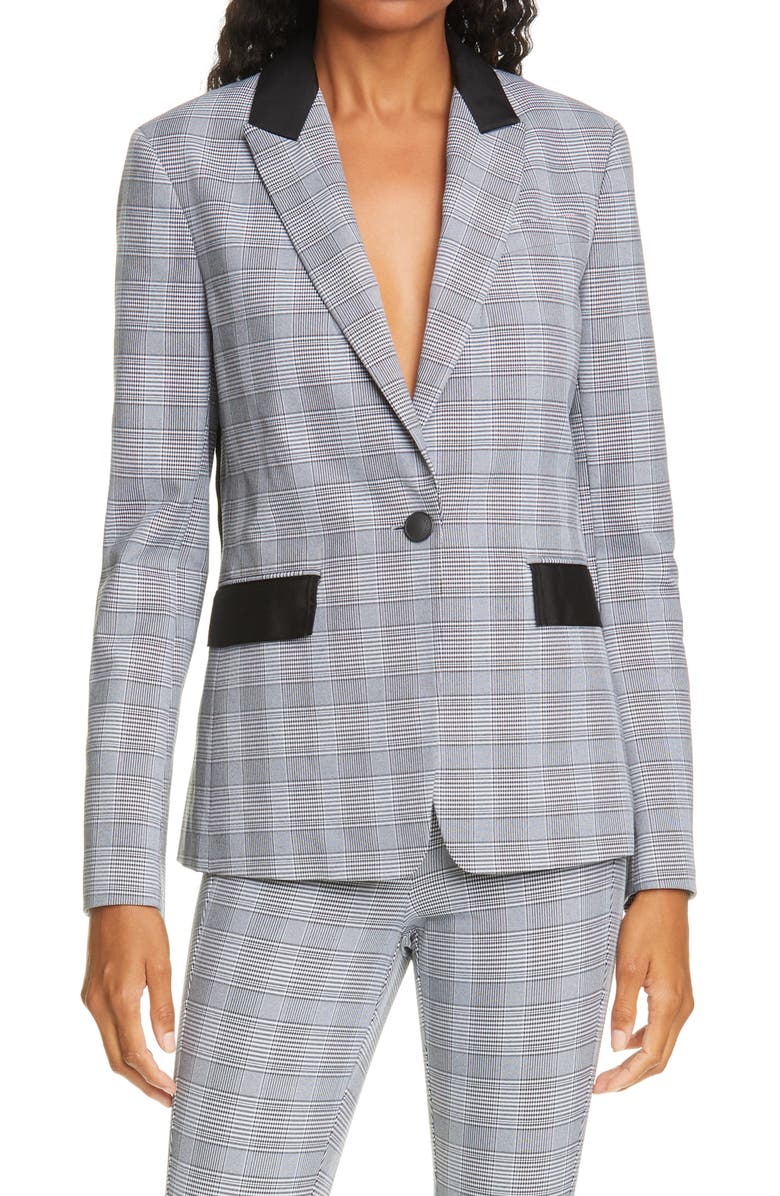 rag & bone Rylie Glen Plaid Grosgrain Trim Blazer | Nordstromrack
