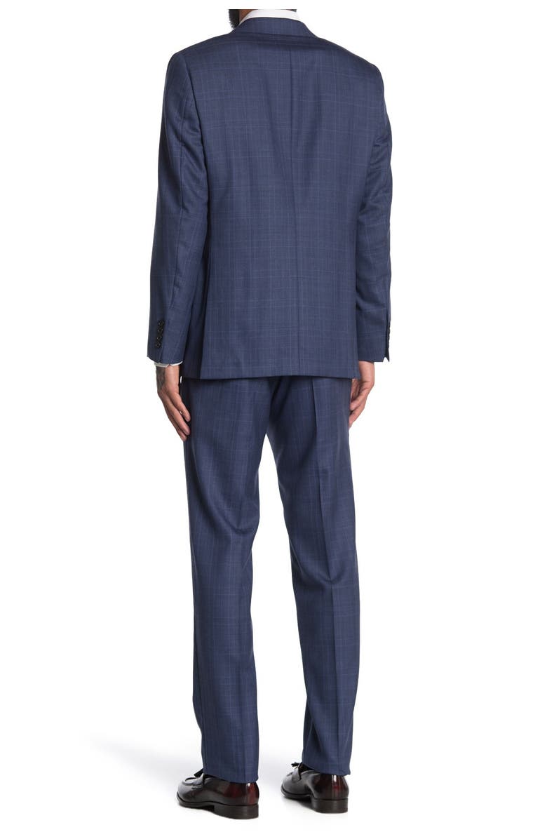 Hickey Freeman Blue Plaid Two Button Notch Lapel Regular Fit Suit ...
