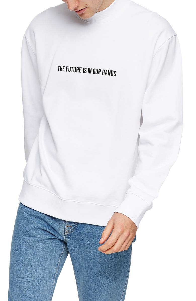 Topman Topmman The Future Men's Mock Neck Sweatshirt | Nordstrom