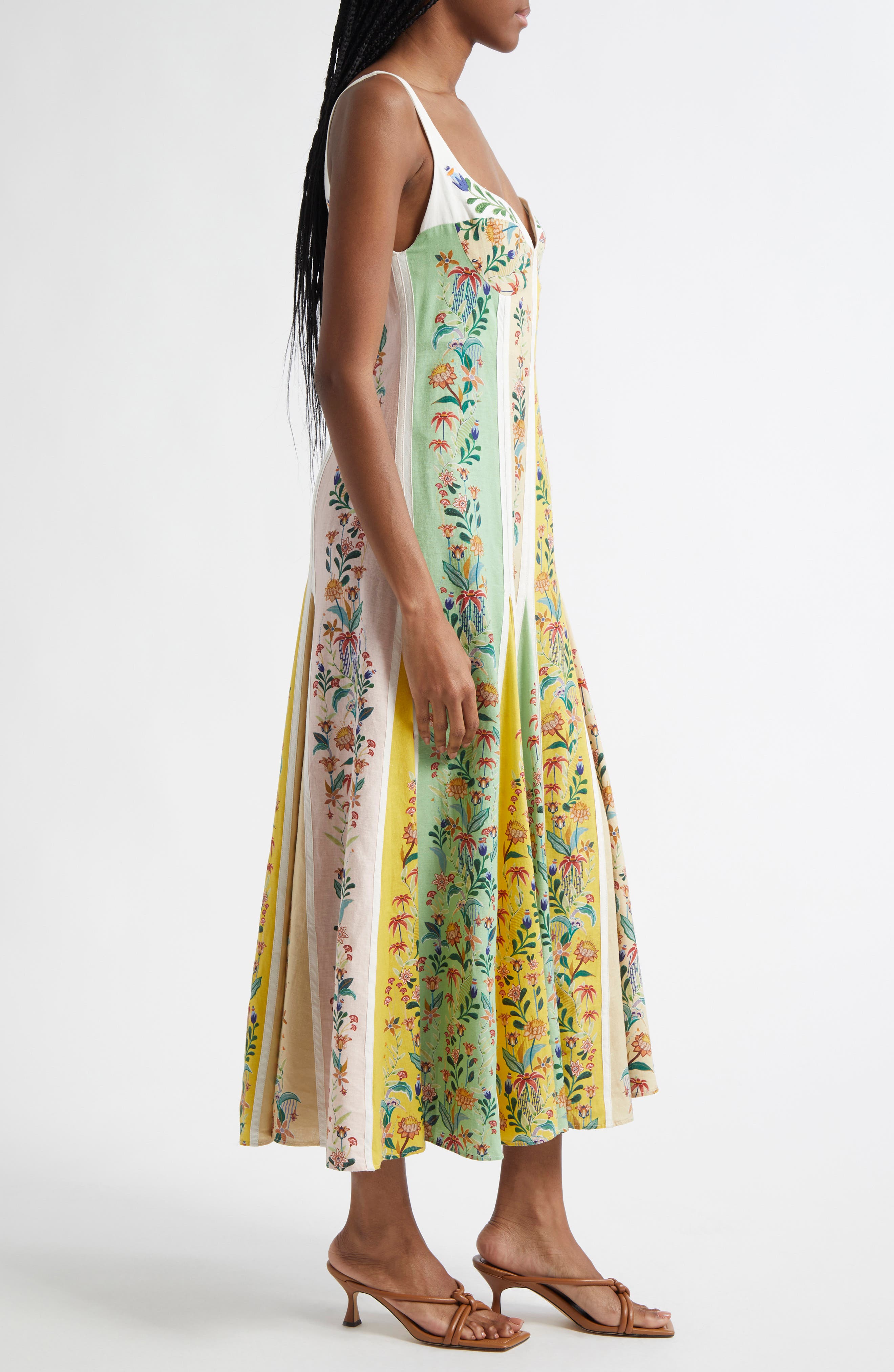 FARM Rio Delicate Floral Stripe Sundress | Nordstrom