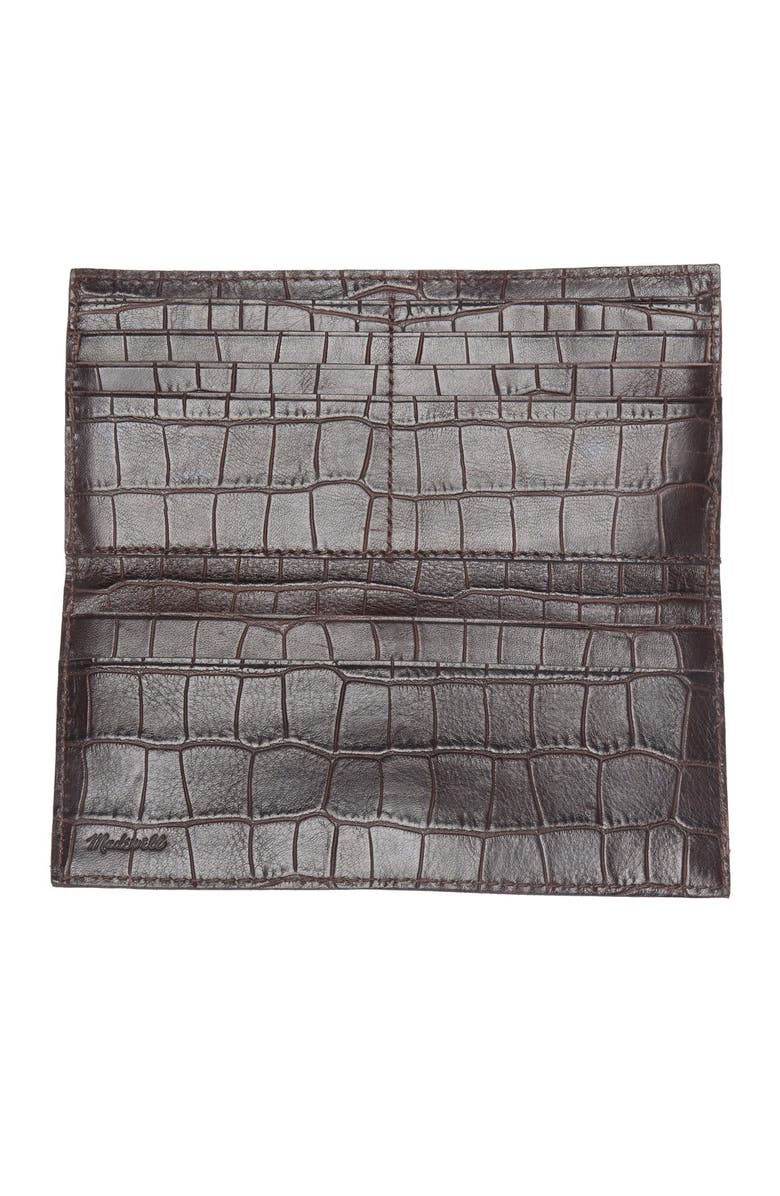 Madewell Post Croc Embossed Leather Wallet | Nordstromrack