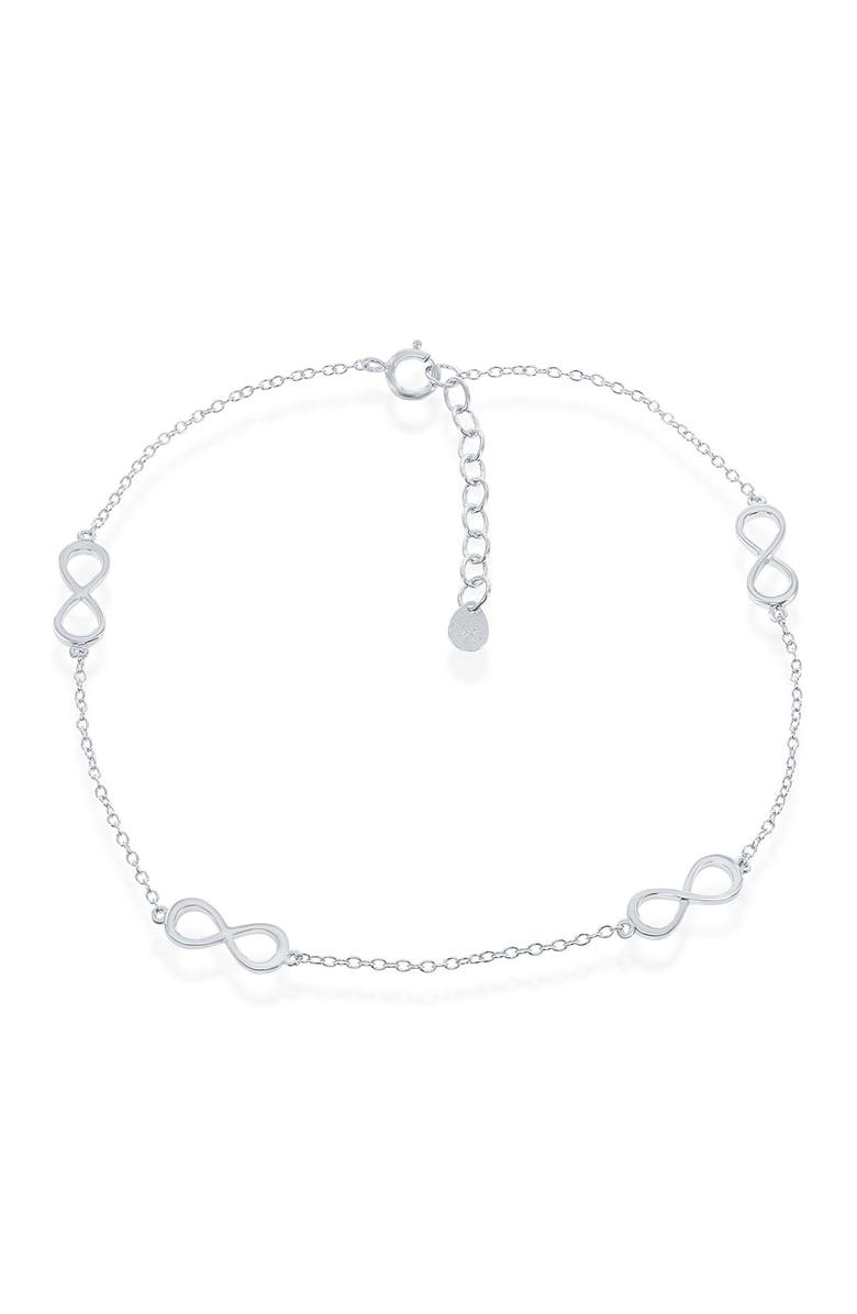SIMONA Sterling Silver Infinity Symbol Charm Anklet | Nordstromrack