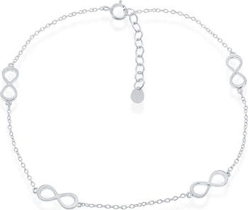 SIMONA Sterling Silver Infinity Symbol Charm Anklet | Nordstromrack