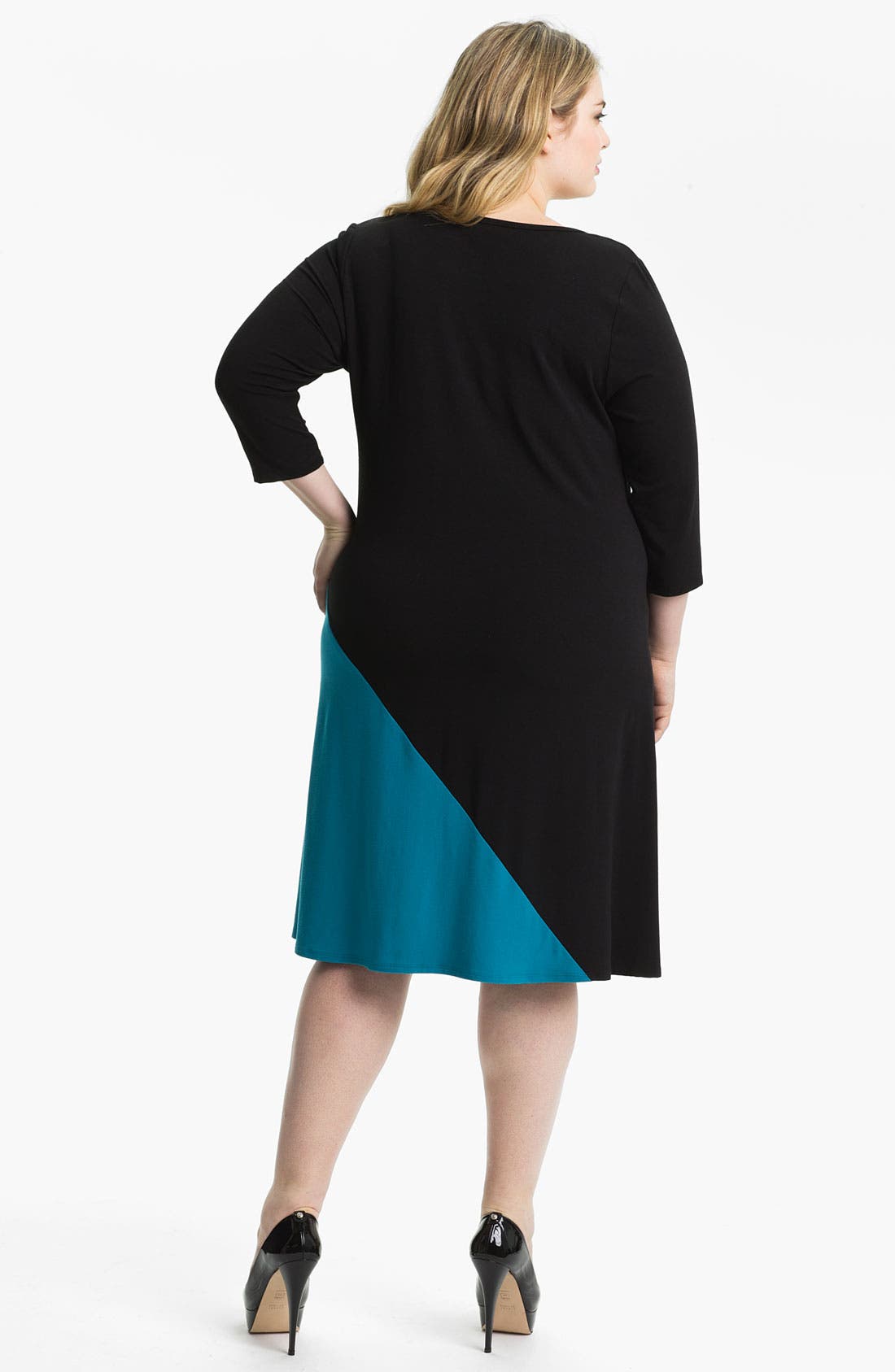 Karen Kane Diagonal Colorblock Shift Dress | Nordstrom