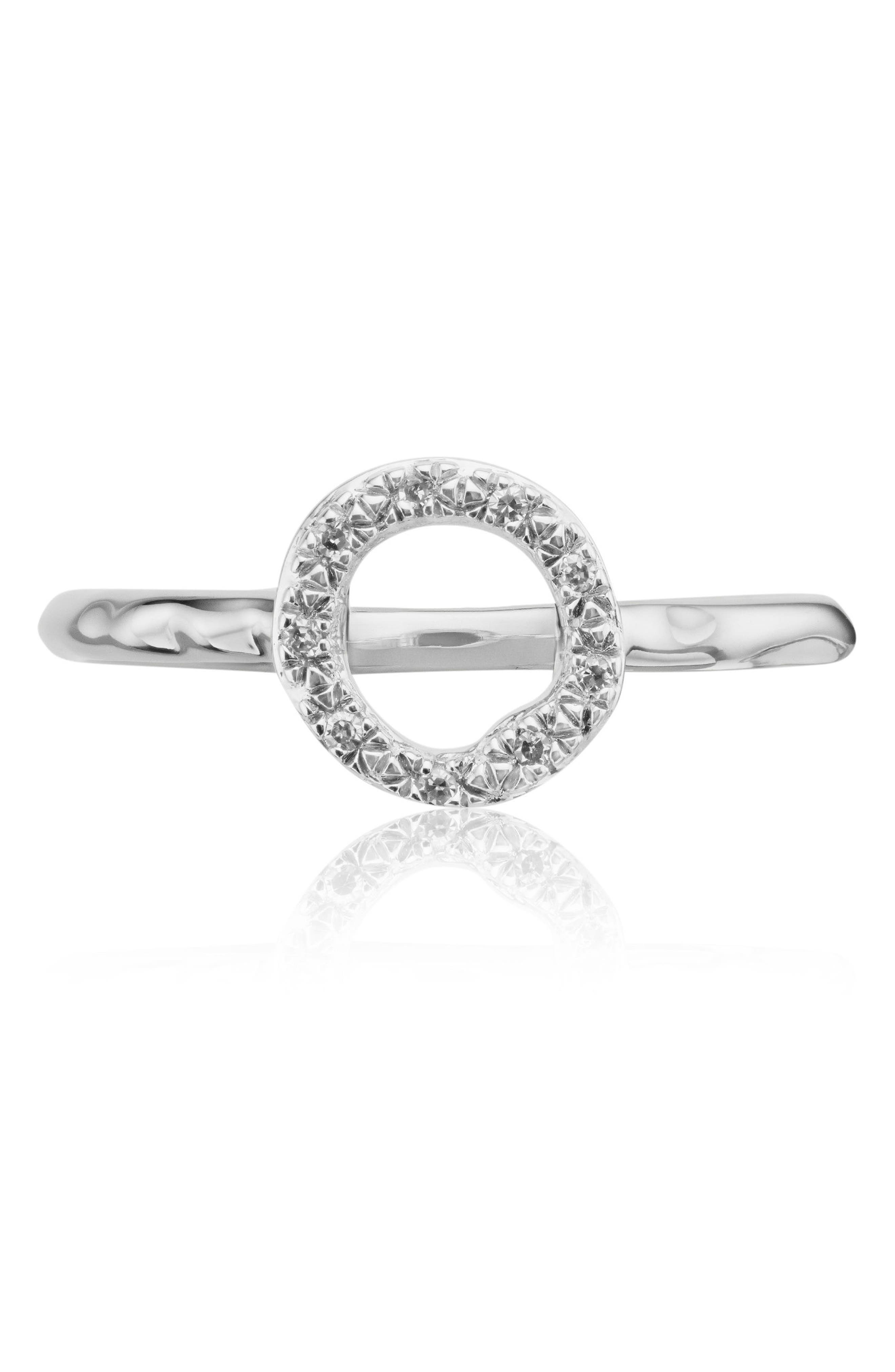 Monica Vinader Riva Diamond Mini Circle Ring | Nordstromrack
