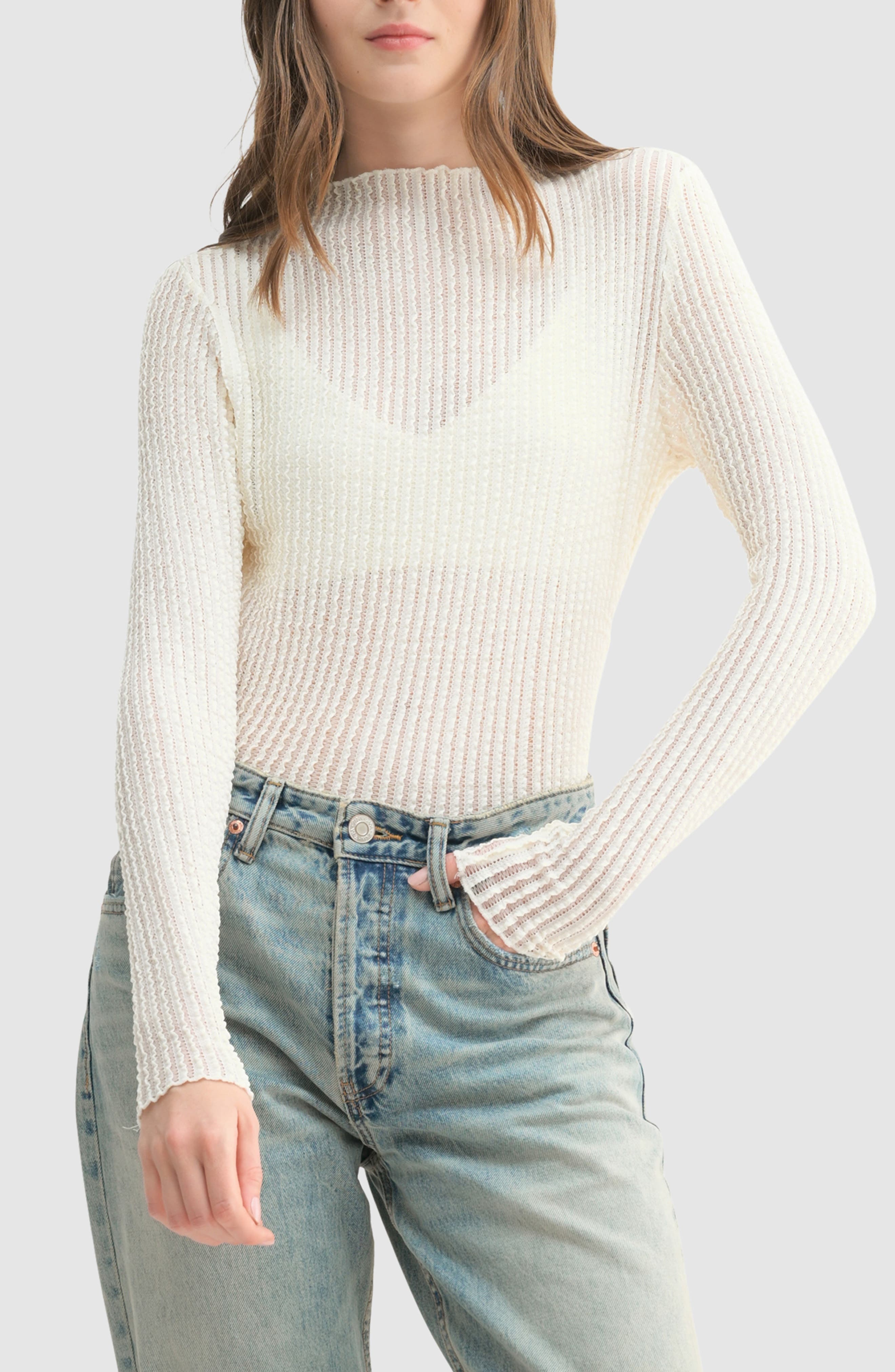 Lush Long Sleeve Lace Top | Nordstromrack