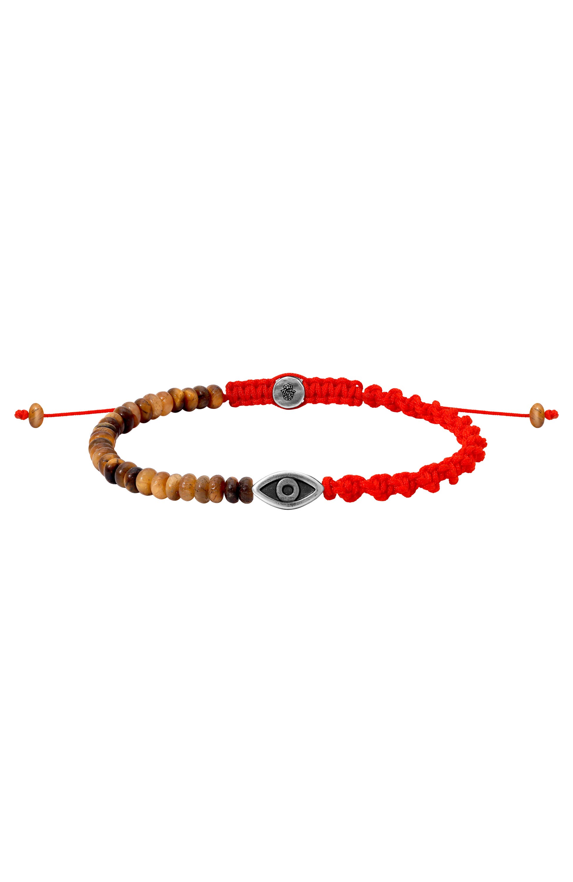 Karma and Luck Awaken Courage Tiger's Eye Evil Eye Red String Bracelet ...
