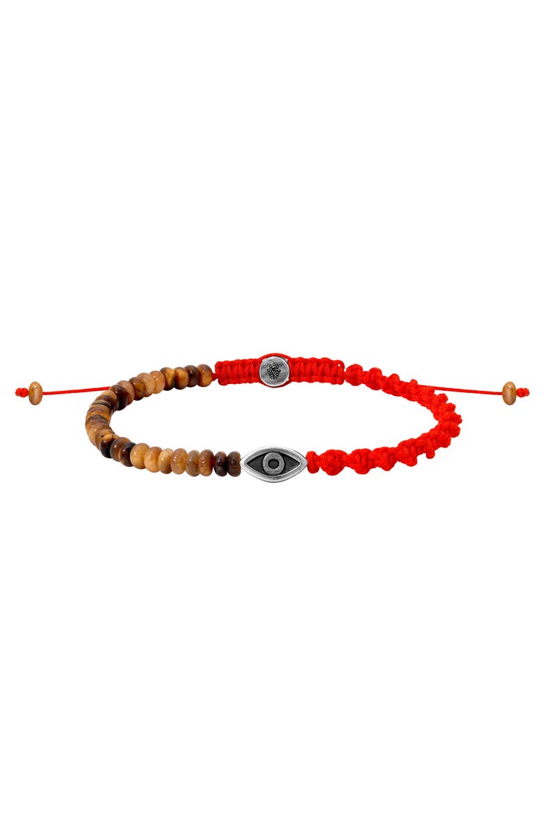 Karma and Luck Awaken Courage Tiger's Eye Evil Eye Red String Bracelet ...