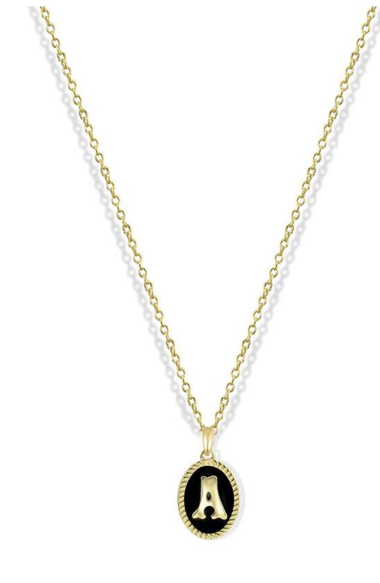 Argento Vivo Sterling Silver 18K Gold Vermeil Initial Pendant Necklace ...