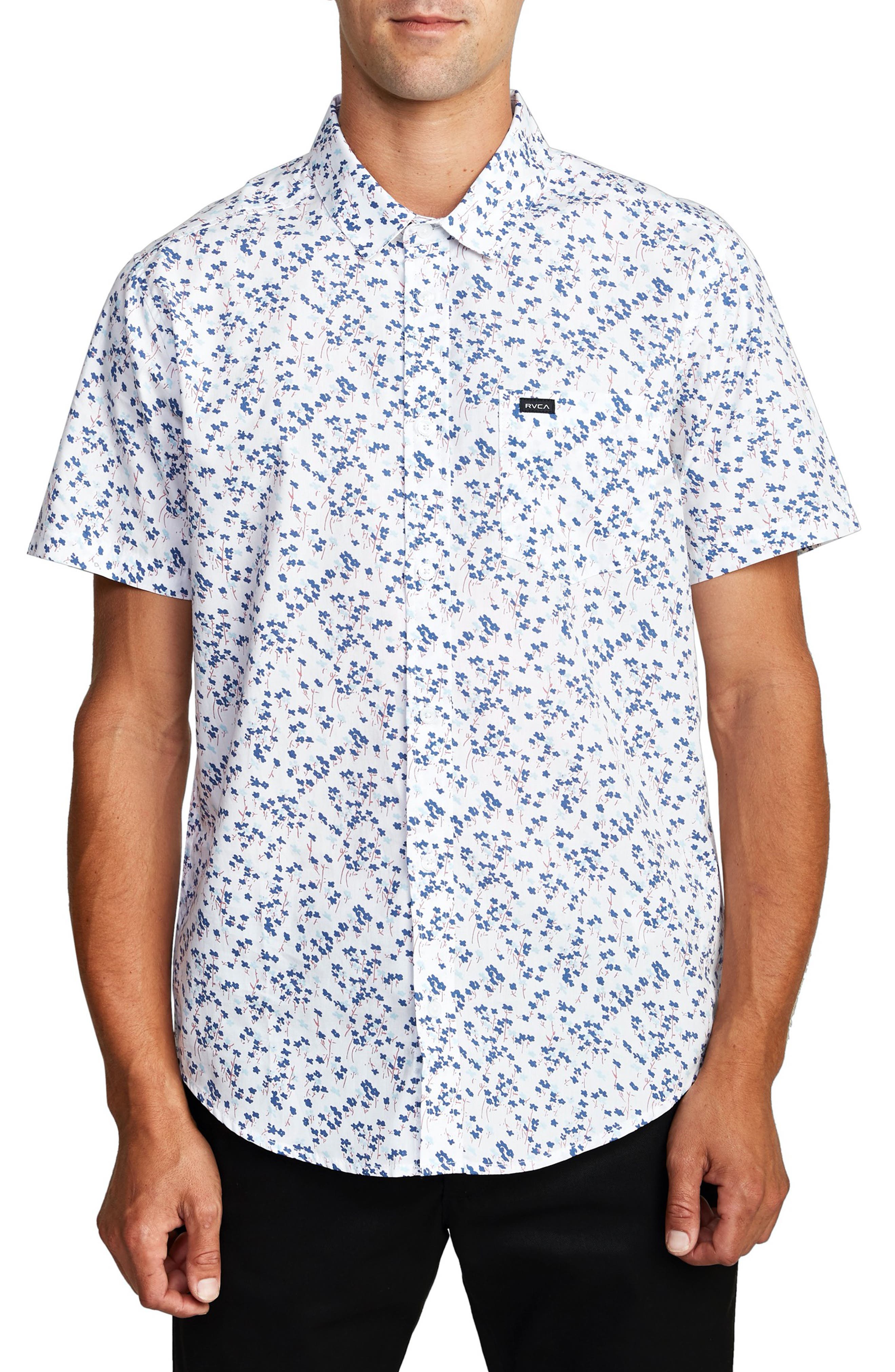 RVCA Eternal Floral Short Sleeve Button-Up Shirt | Nordstrom