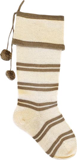 Melange Collection Ecru Thin Stripe Stocking | Nordstrom