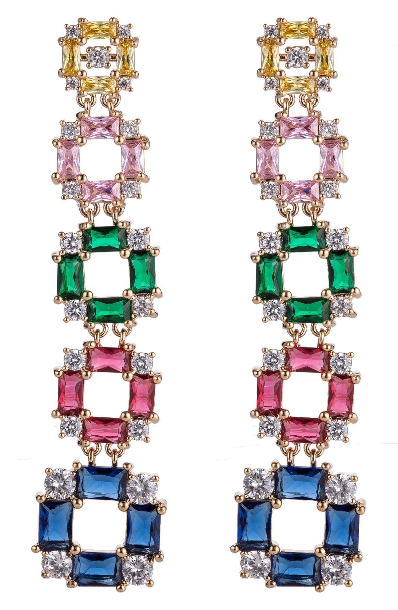 Gradient CZ Link Drop Earrings (Women) | Nordstromrack