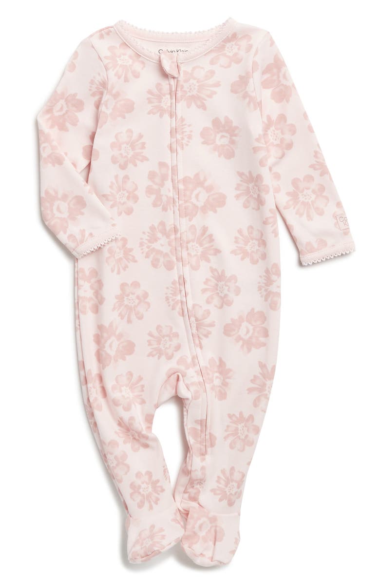 Calvin Klein Floral Print Footie | Nordstromrack