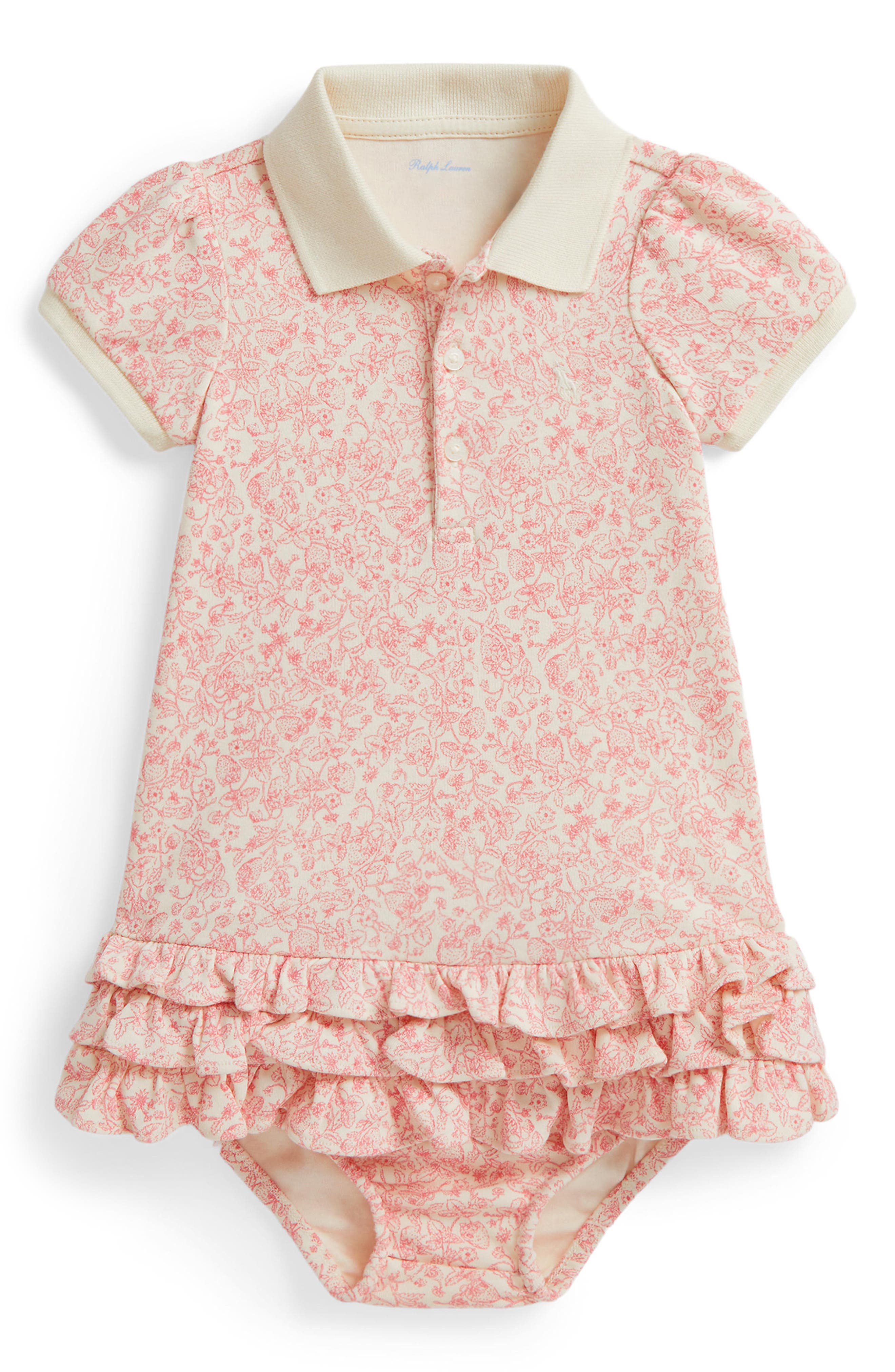 Ralph Lauren Strawberry Print Dress & Bloomers Set | Nordstrom