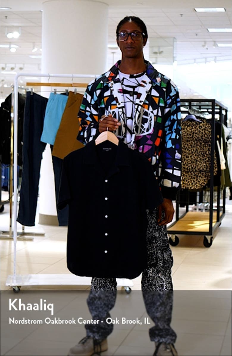 Goodlife Short Sleeve Linen & Cotton Button-Up Shirt | Nordstromrack