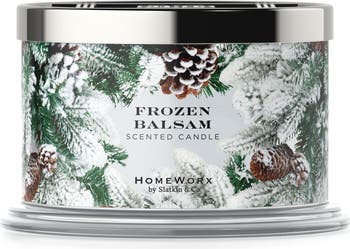 HOMEWORX BY SLATKIN & CO. Holiday Frozen Balsam Scented Candle ...