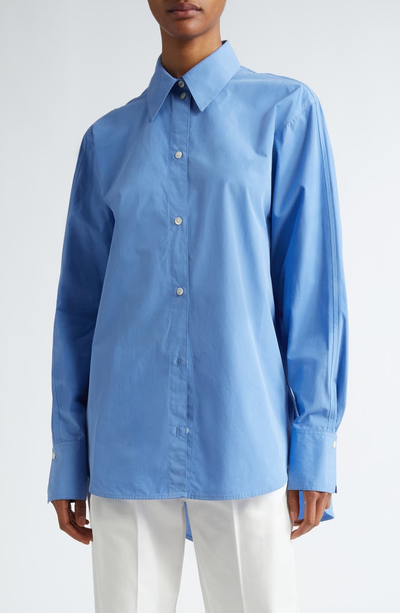 TOTEME Oversize Organic Cotton Poplin Button-Up Shirt | Nordstromrack