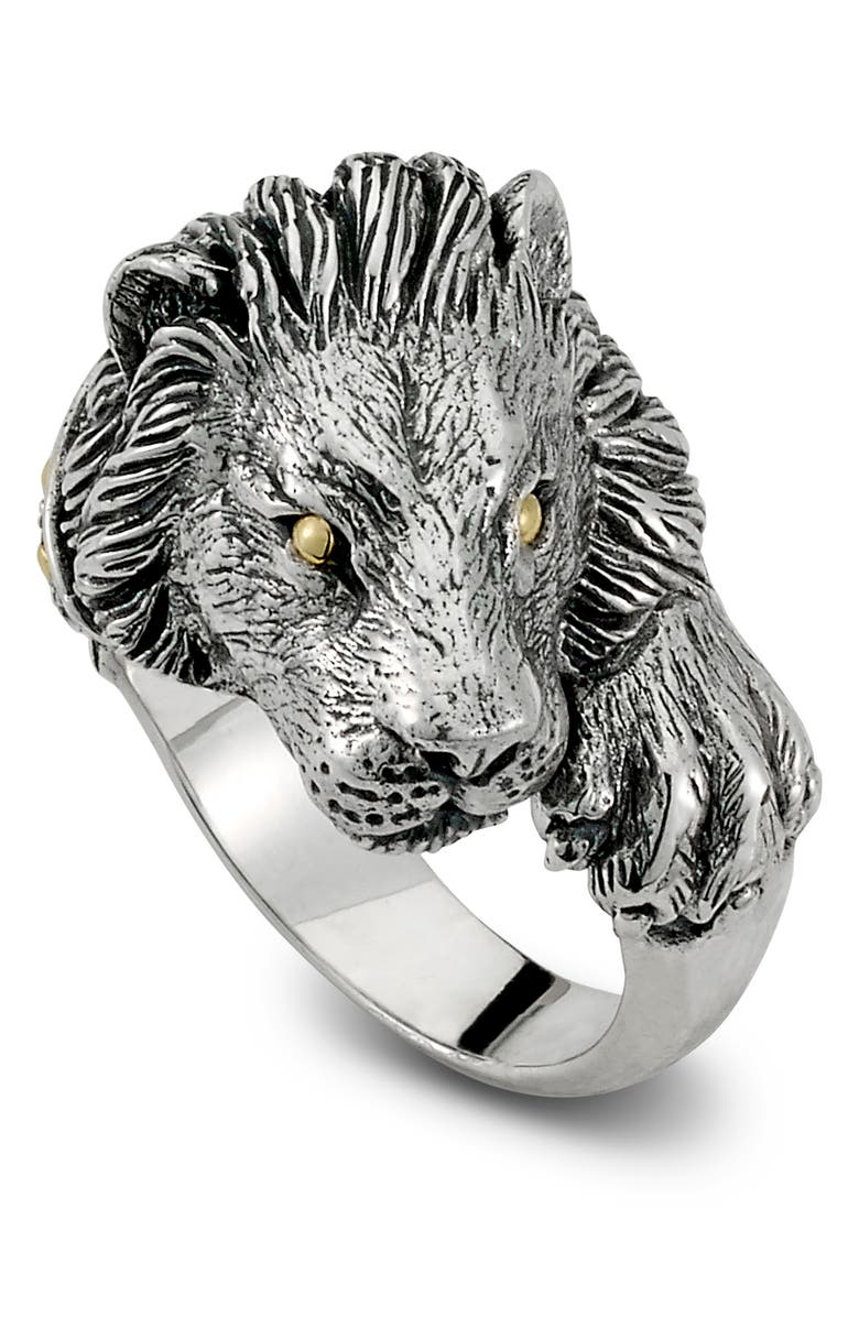 SAMUEL B. 18K Gold & Sterling Silver Lion Ring | Nordstromrack