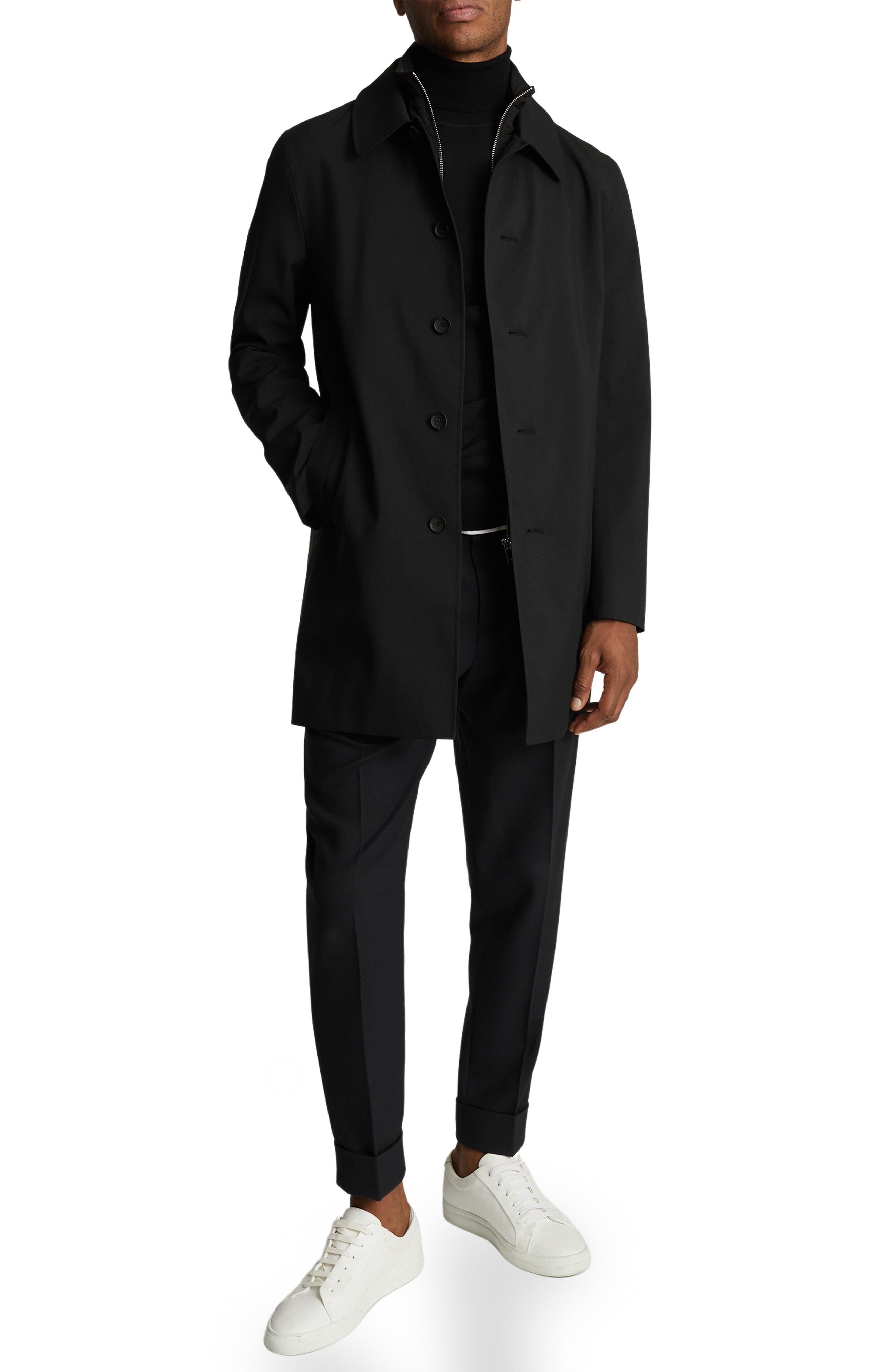 Reiss Perrin Slim Fit Raincoat with Removable Gilet Insert | Nordstrom
