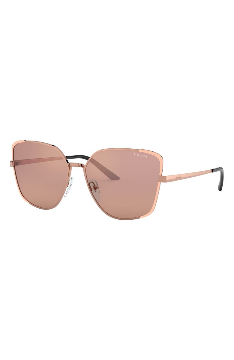 Prada Irregular Conceptual 59mm Mirror Square Sunglasses | Nordstromrack