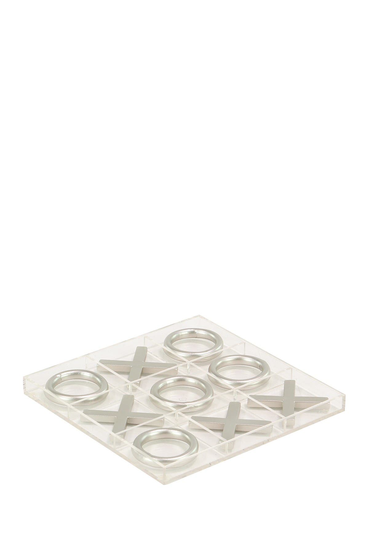 GINGER BIRCH STUDIO Silvertone Metal Tic Tac Toe Game Set | Nordstromrack