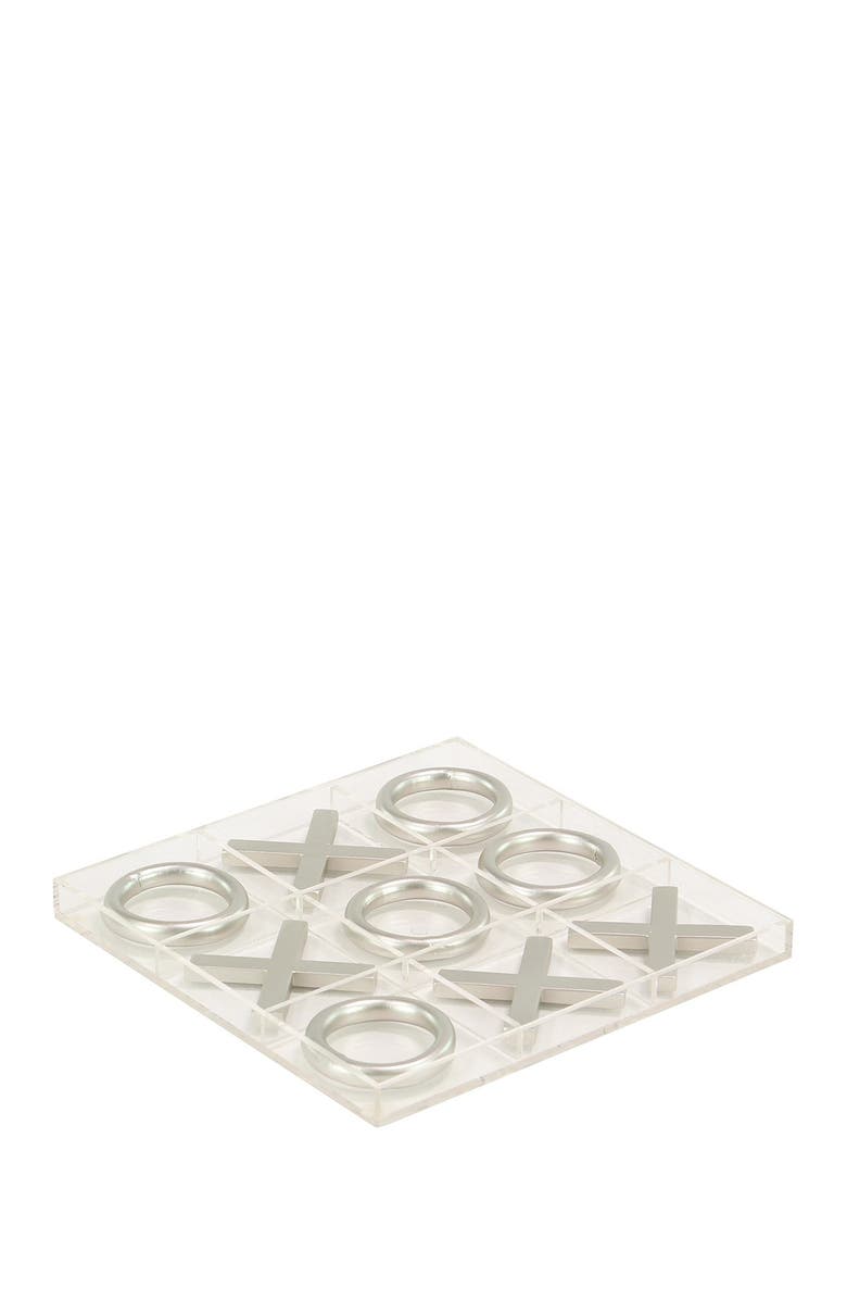 GINGER BIRCH STUDIO Silvertone Metal Tic Tac Toe Game Set | Nordstromrack