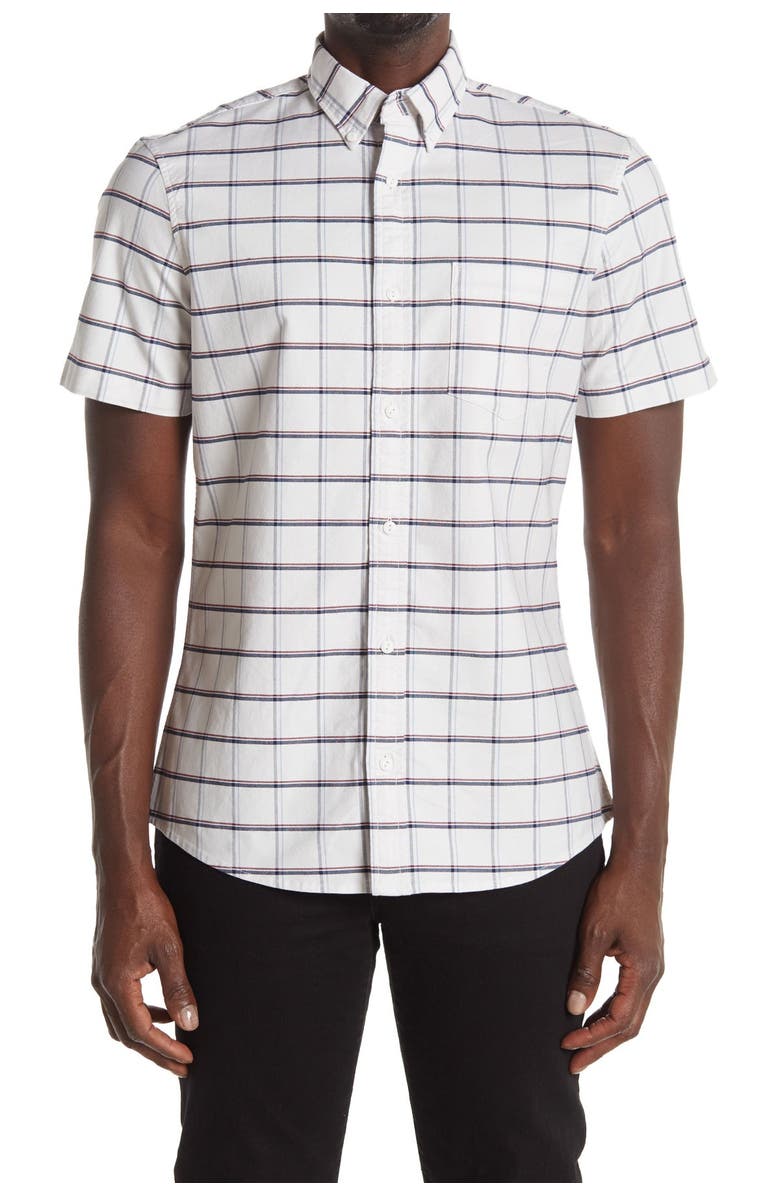Wallin & Bros. Windowpane Short Sleeve Oxford Shirt | Nordstromrack