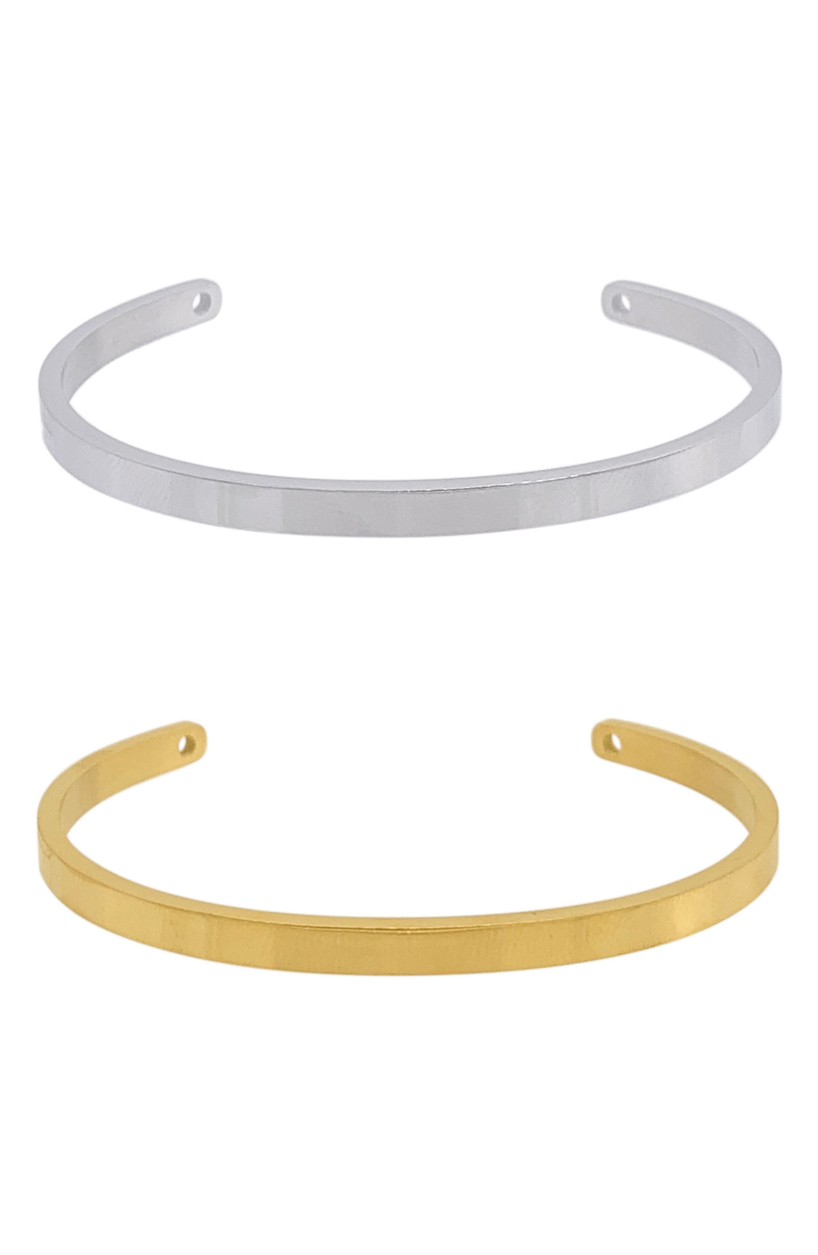 Adornia Set of 2 Water Resistant Cuff Bracelets | Nordstromrack