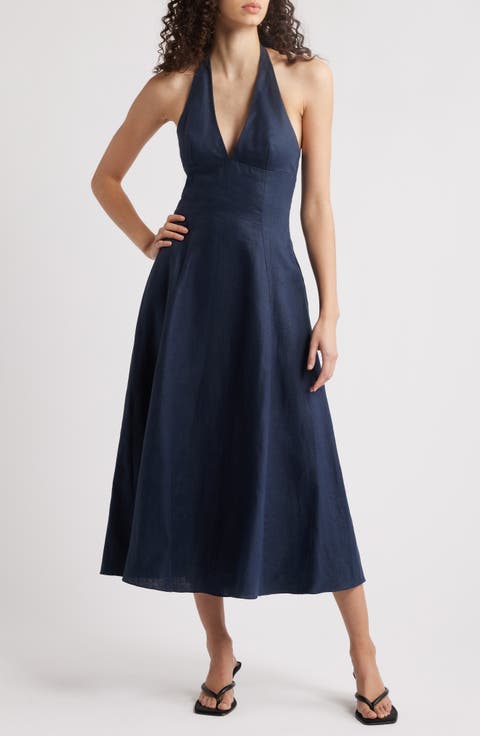 Women's 100% Linen Midi Dresses | Nordstrom