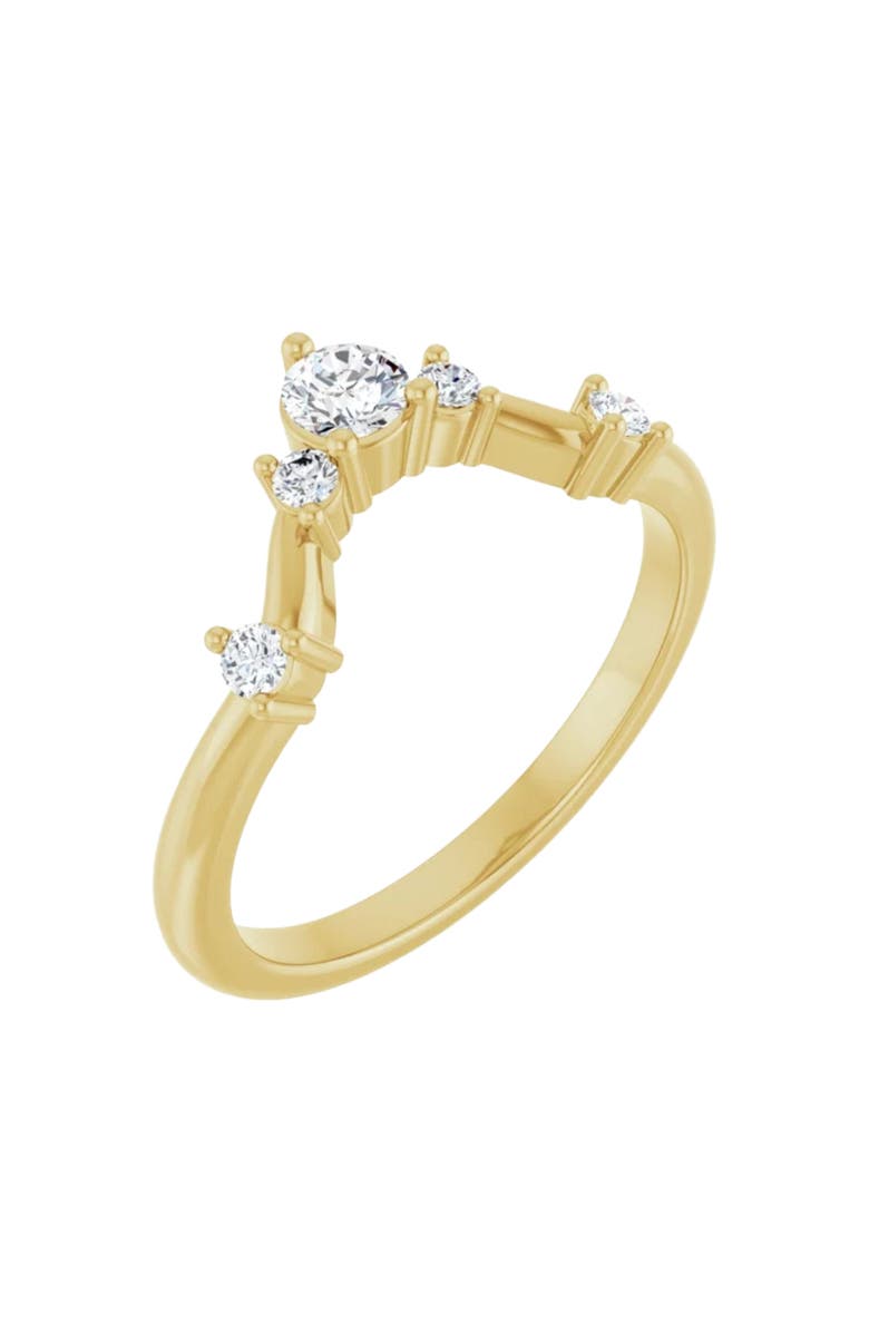 Bliss Diamond 1/2Ct Diamond V Shape Contour Wedding Guard Ring Lab ...