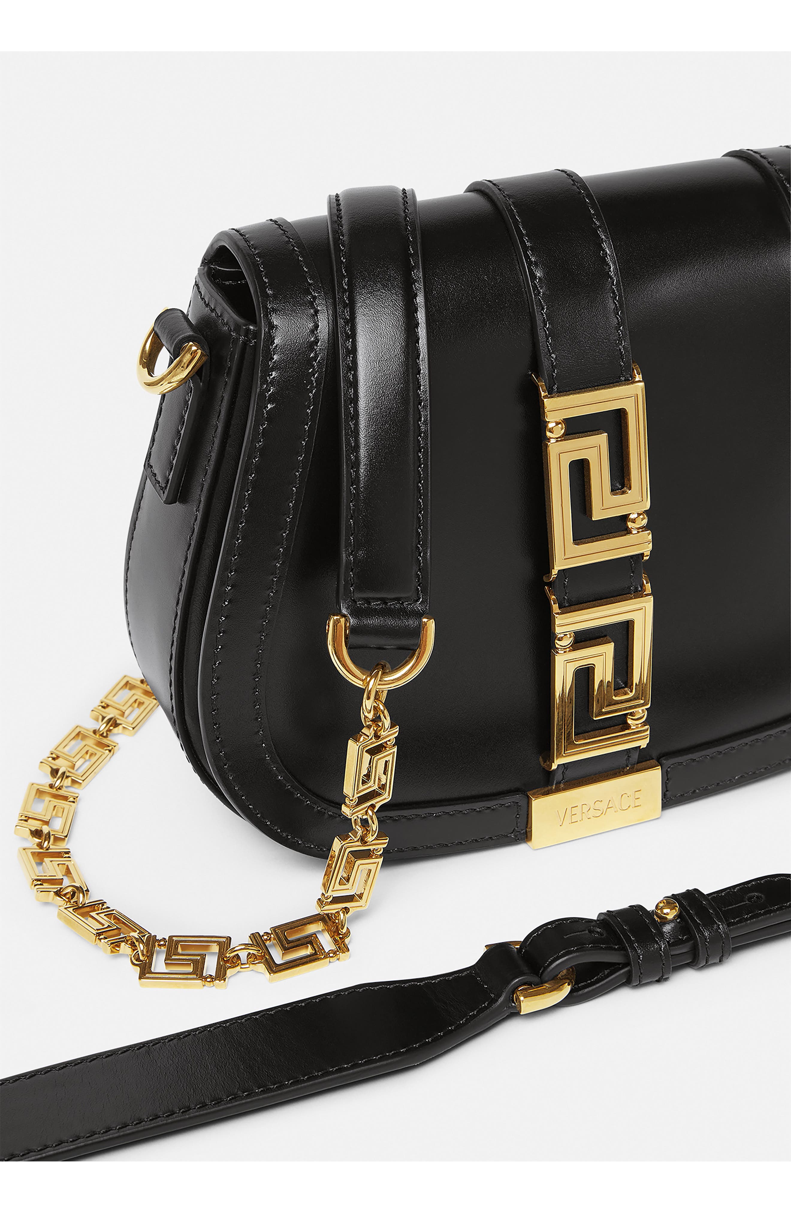 Versace Mini Greca Goddess Leather Shoulder Bag | Nordstromrack
