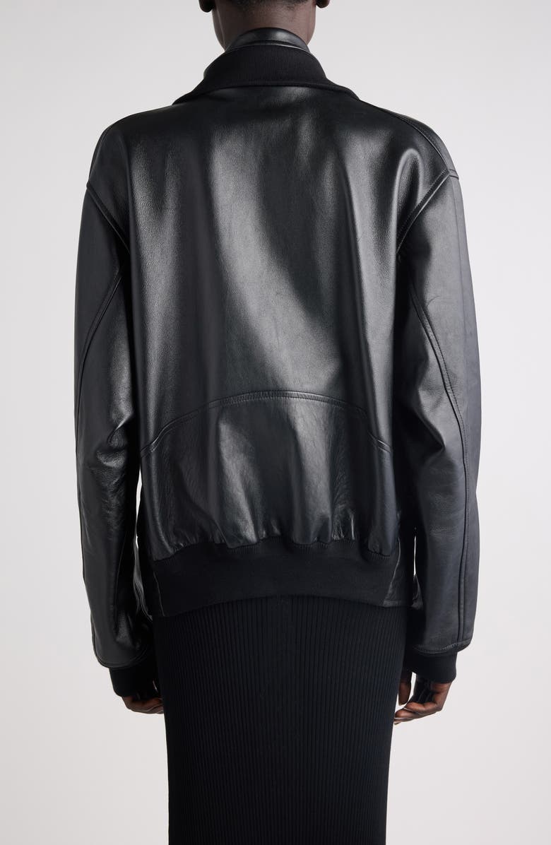 Balenciaga Upside Down Lambskin Leather Blouson Jacket | Nordstrom