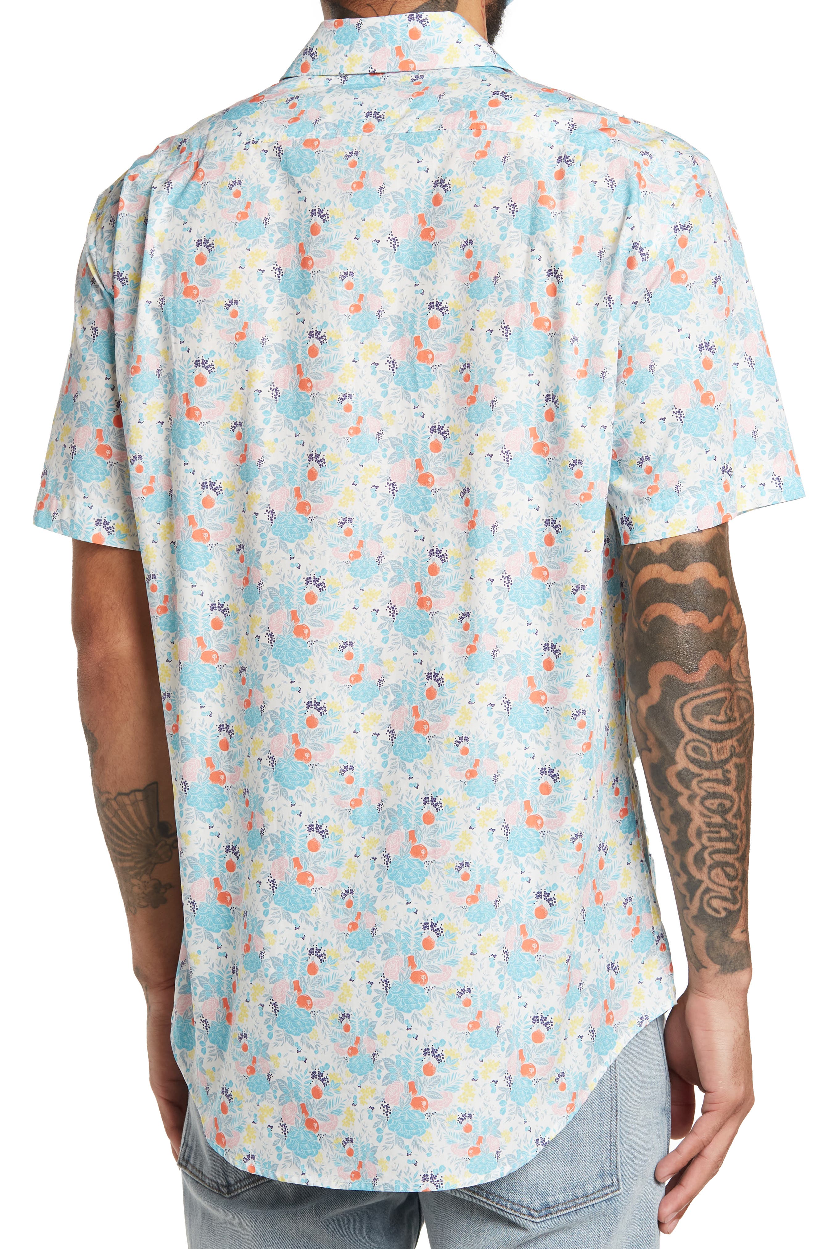 KENNINGTON Floral Short Sleeve Classic Fit Shirt | Nordstromrack